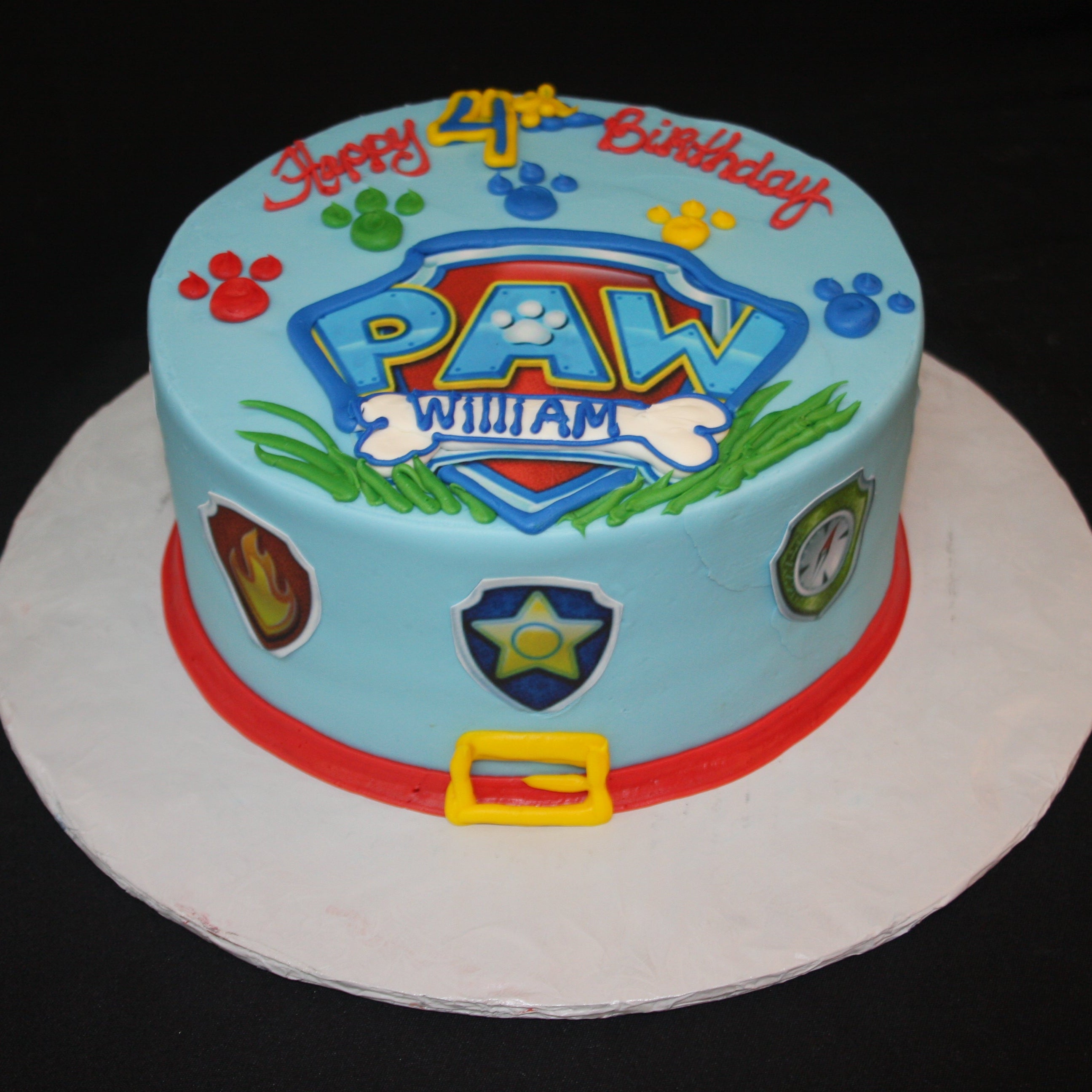 Paw Patrol with Shields and Paw Prints – Clay's Bakery