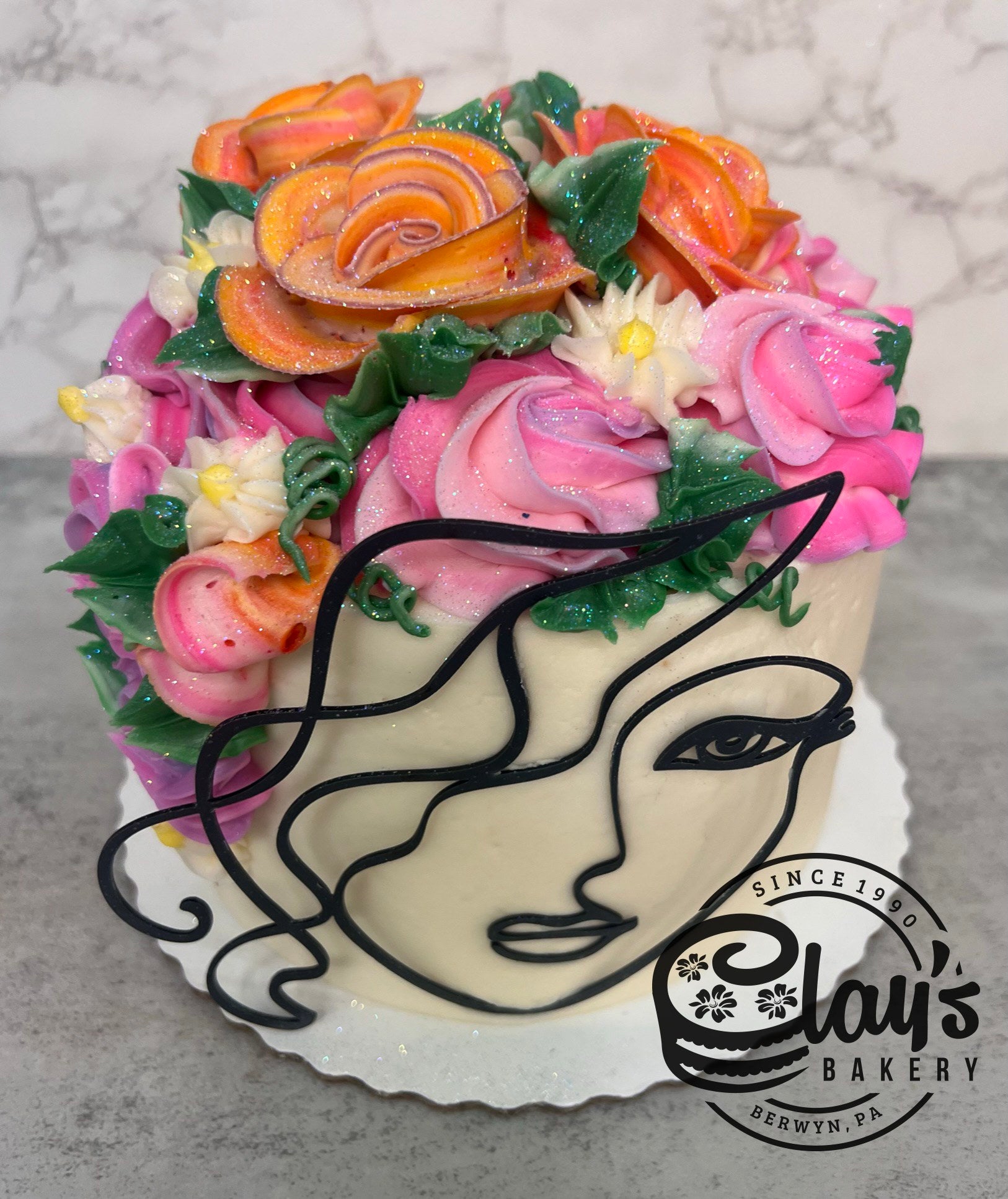 Silhouette Face Cake – Clay's Bakery