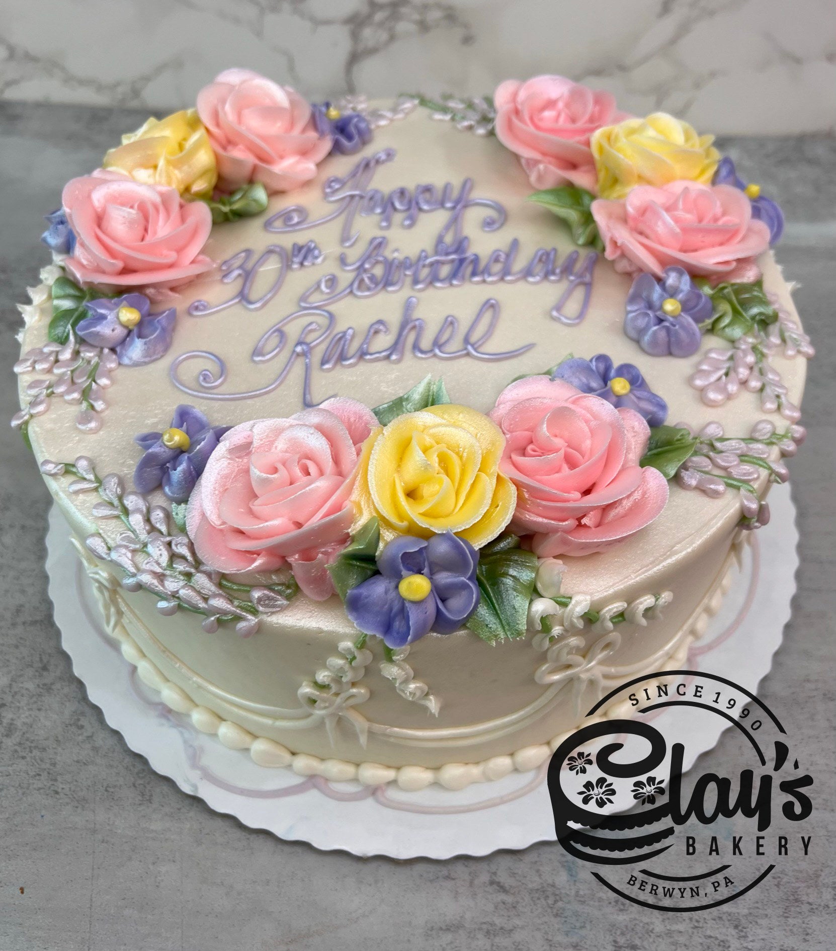 Beautiful Pearlized Flowers – Clay's Bakery