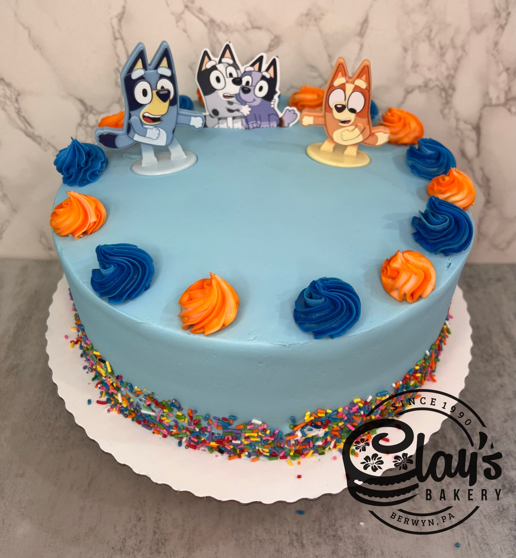 Sprinkled Bluey – Clay's Bakery