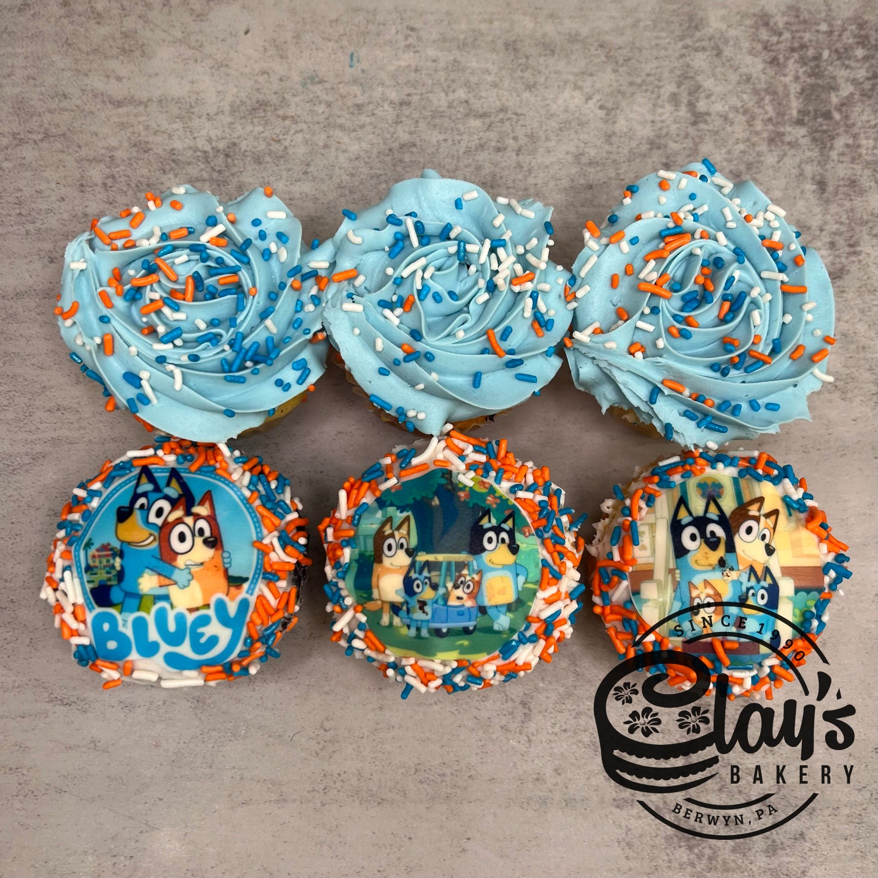 Bluey Cupcakes – Clay's Bakery