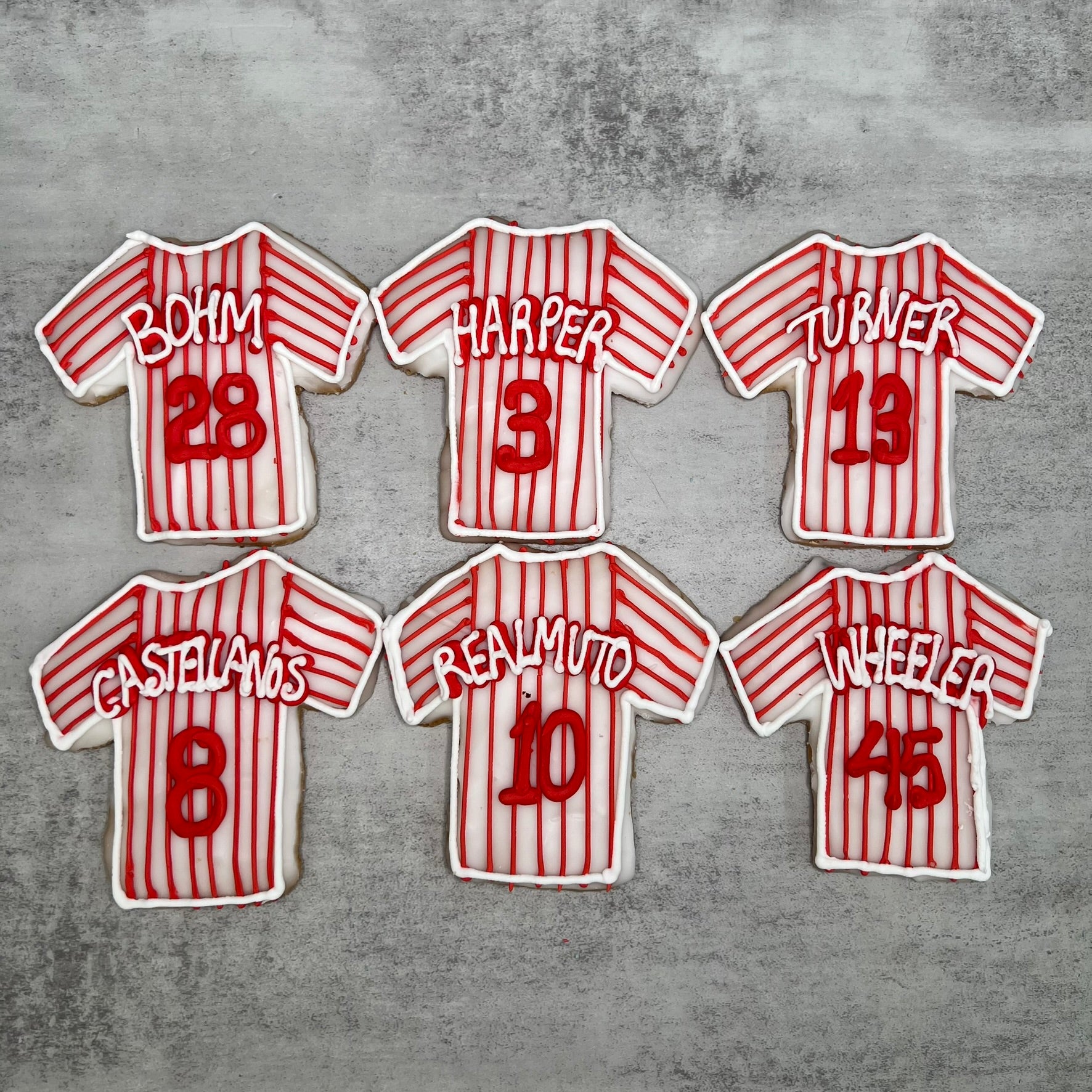 Phillies Jersey Cookies – Clay's Bakery