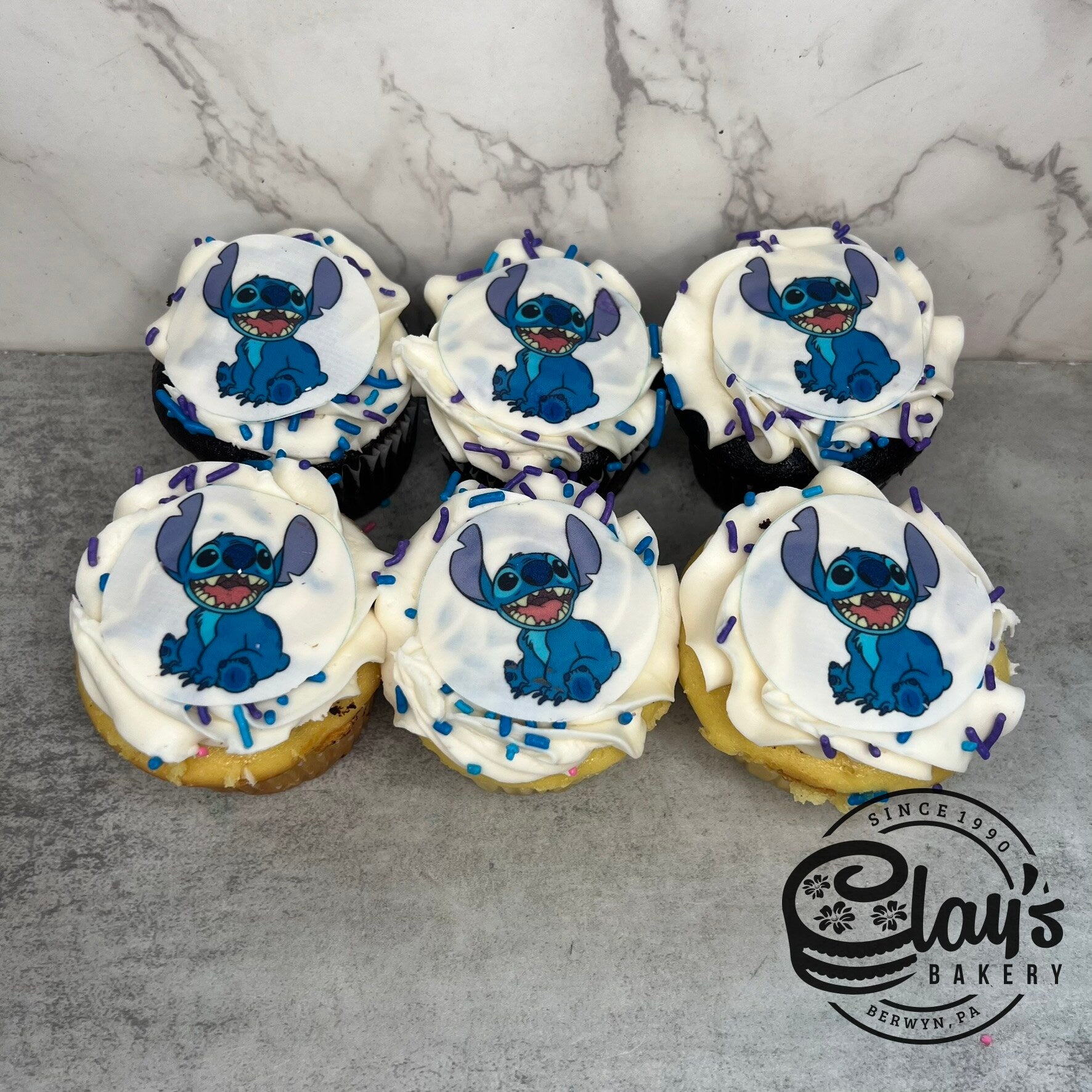 Stitch or Angel Image Cupcakes – Clay's Bakery