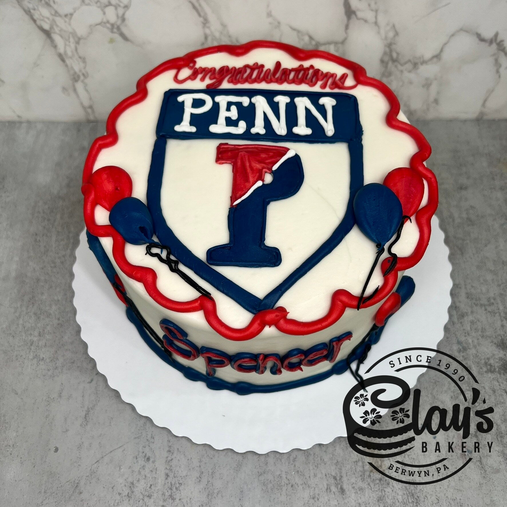 UPenn Buttercream Crest – Clay's Bakery