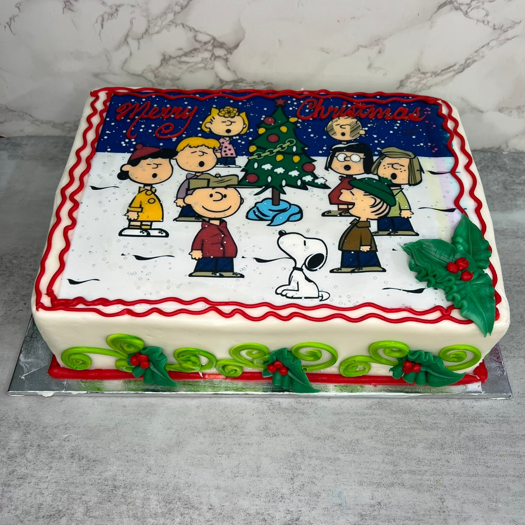 Snoopy Christmas Scene Image – Clay's Bakery