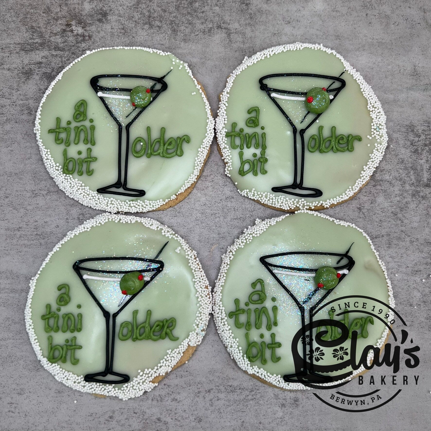 A Tini Bit Older Martini Cookies – Clay's Bakery