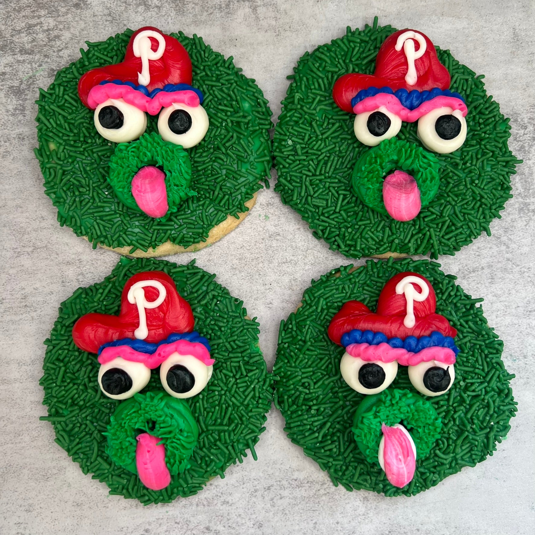 Phillie Phanatic Cookies (Buttercream) – Clay's Bakery