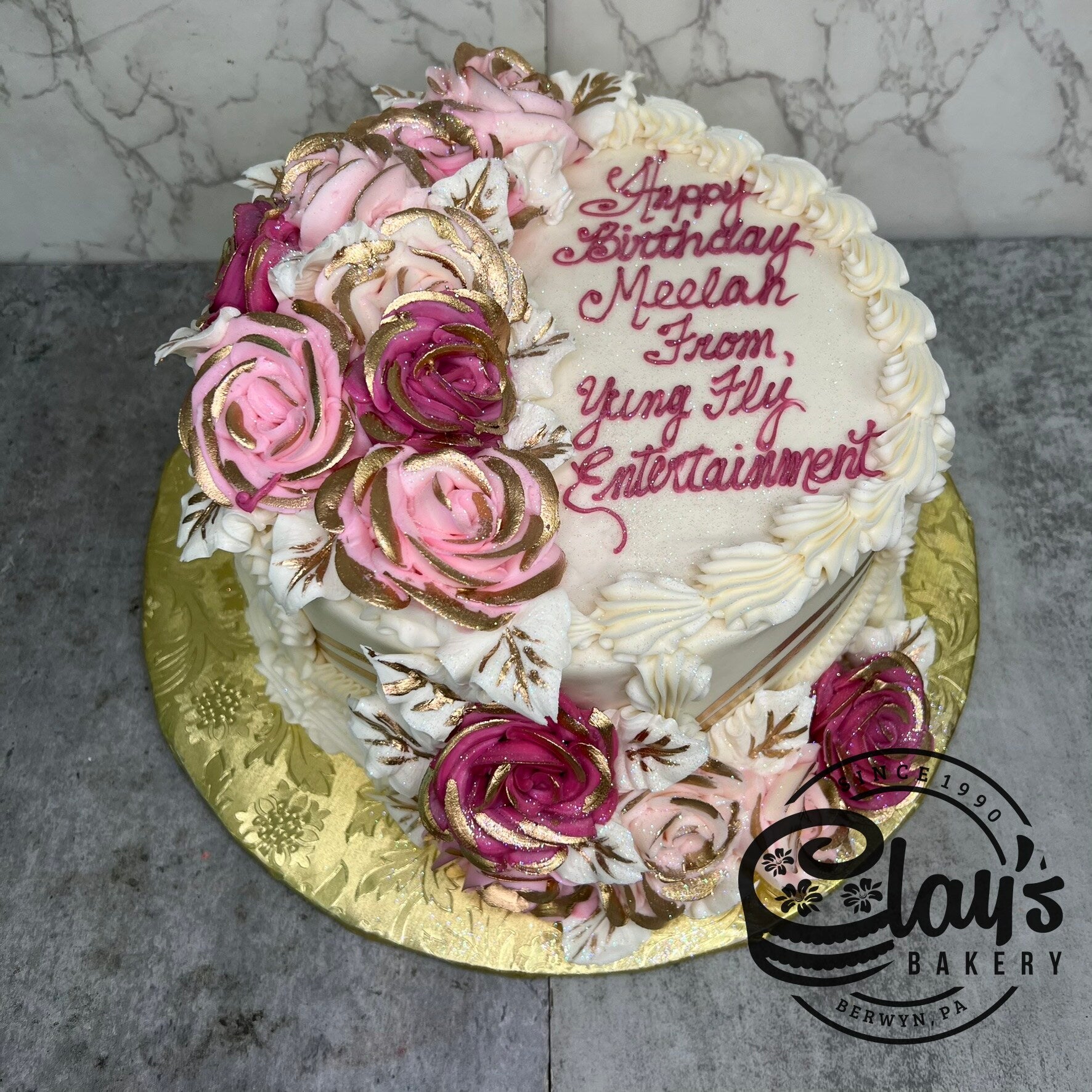 Metallic Tipped Roses – Clay's Bakery