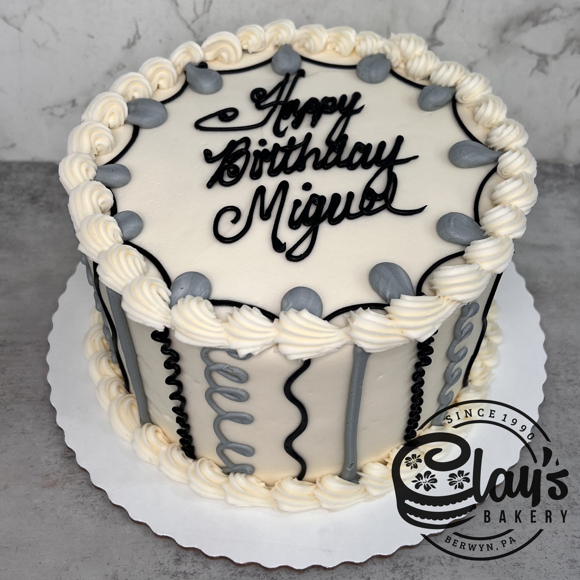 Simple Black and Gray – Clay's Bakery