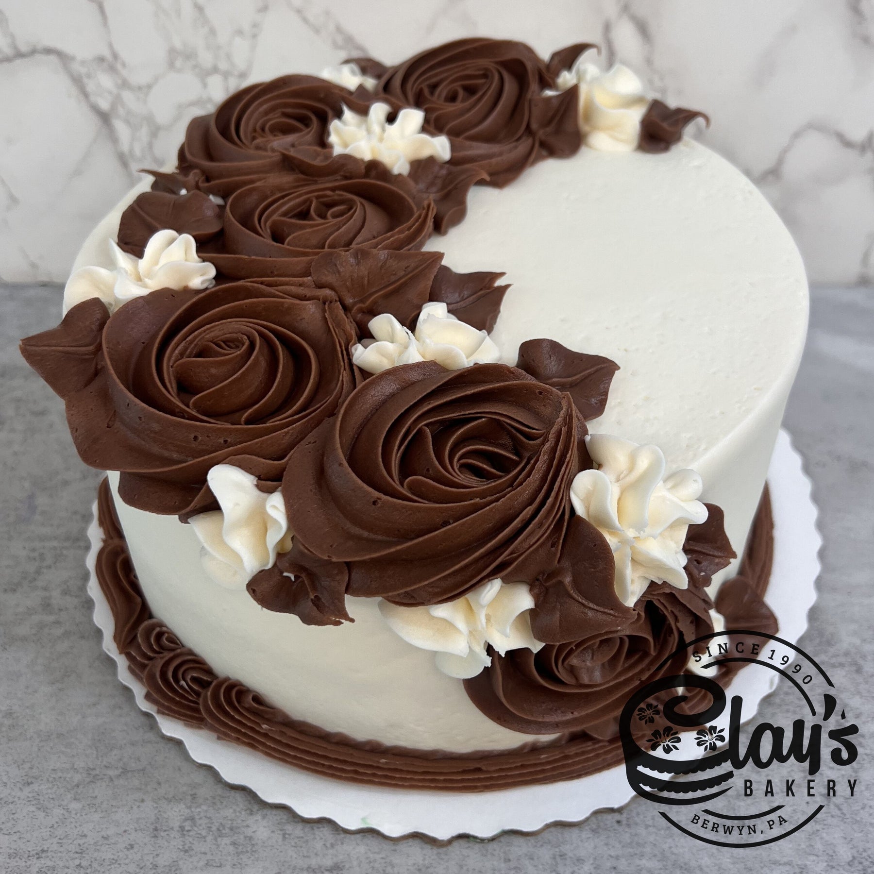 Chocolate Rosettes with Chocolate Leaves – Clay's Bakery