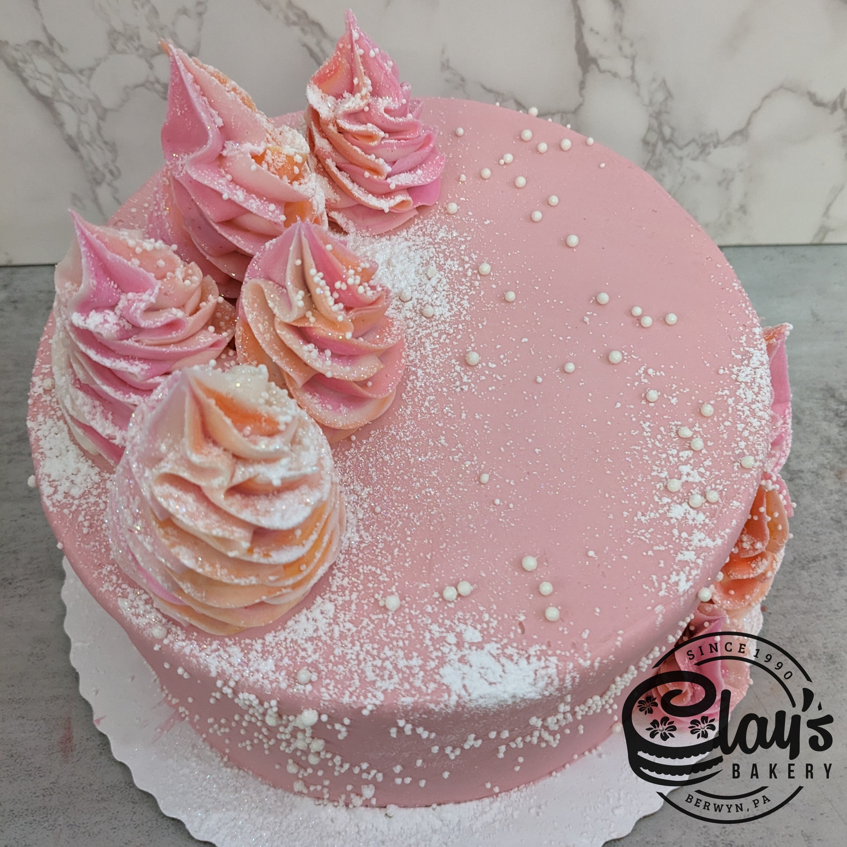 Snowy in Peach and Pink – Clay's Bakery