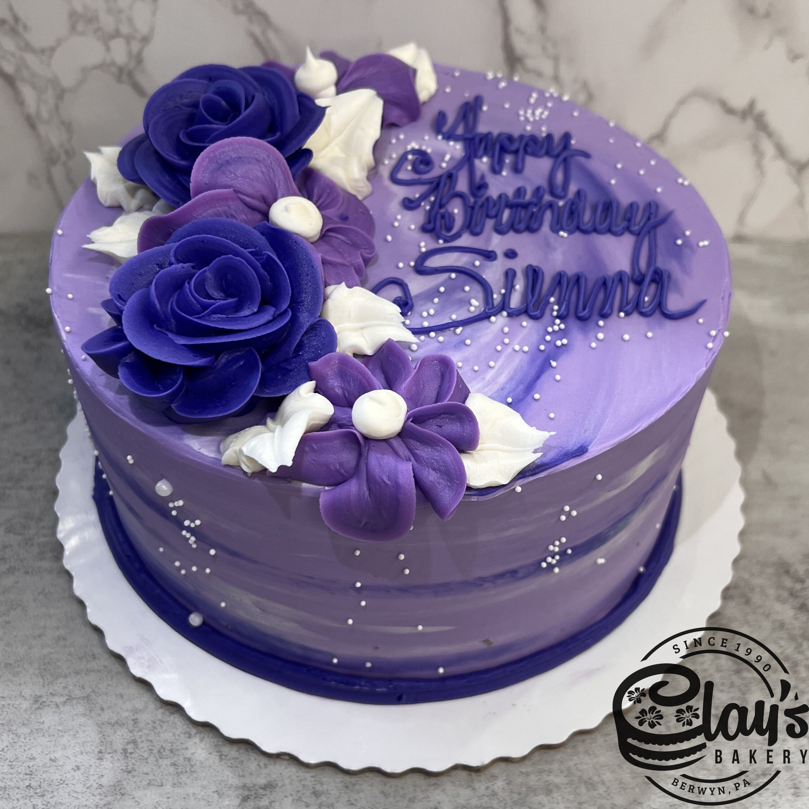 Stylish Purple Swirl – Clay's Bakery