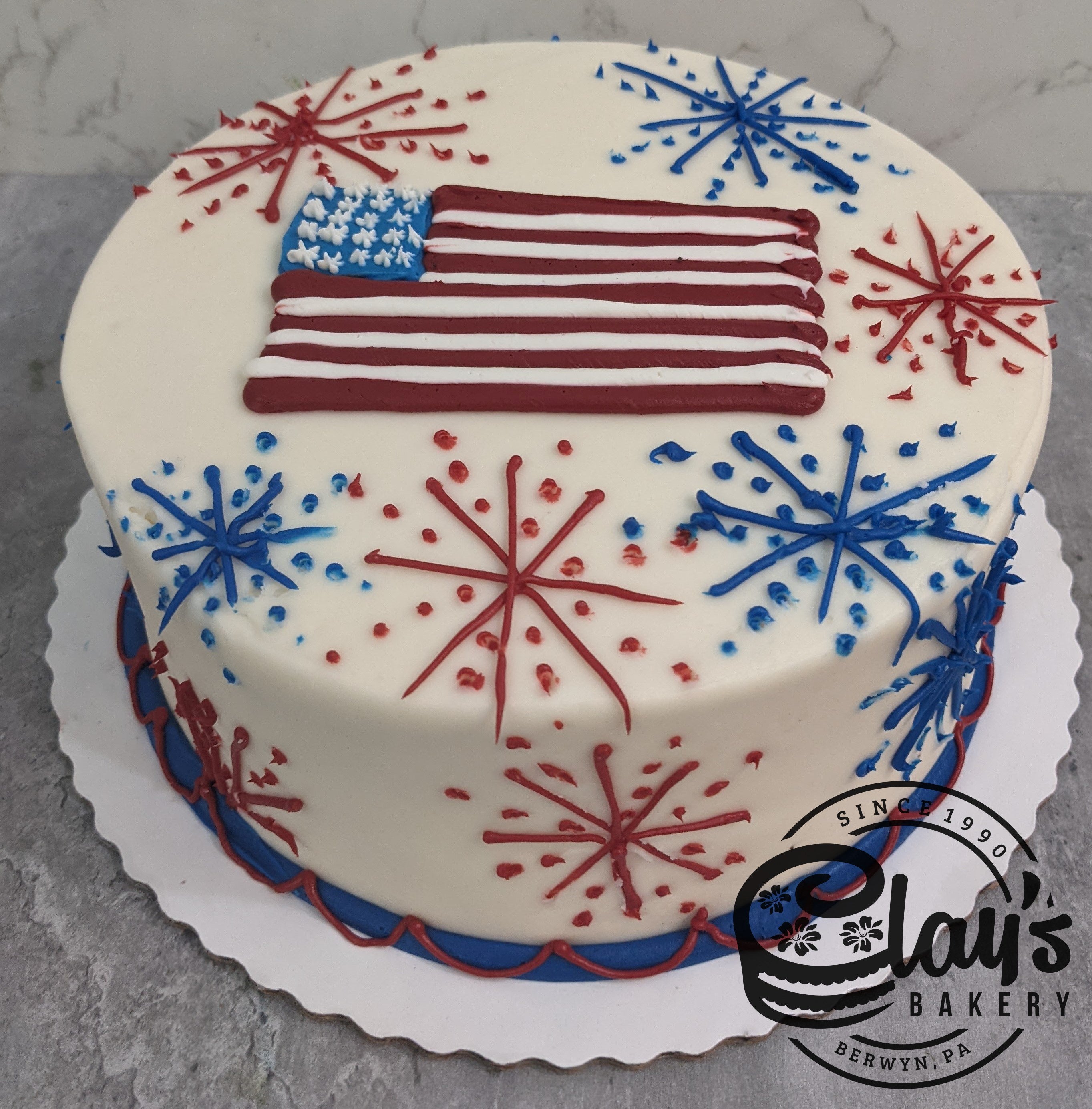 USA Flag and Fireworks – Clay's Bakery