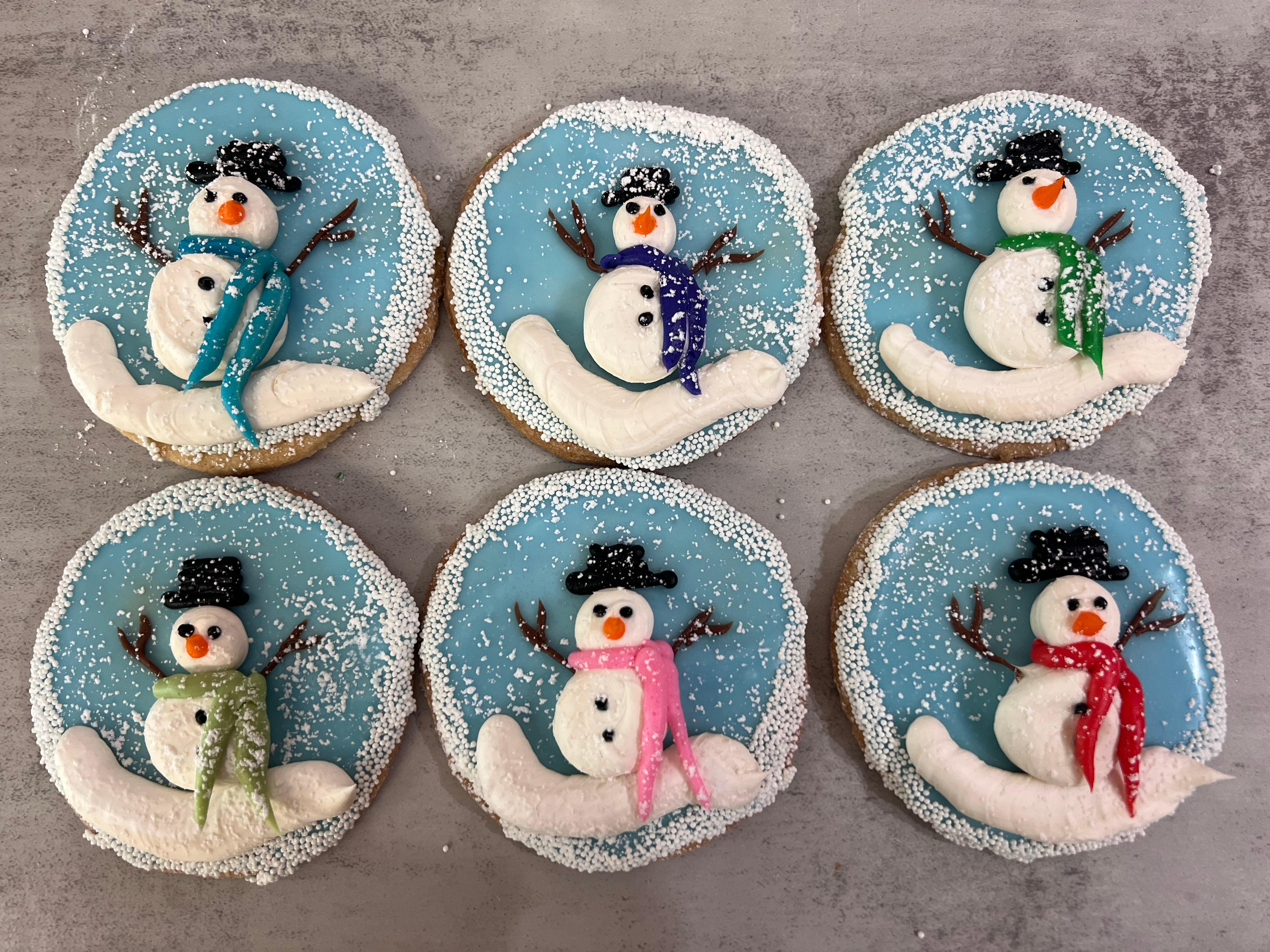 Snowman Iced Cookie – Clay's Bakery