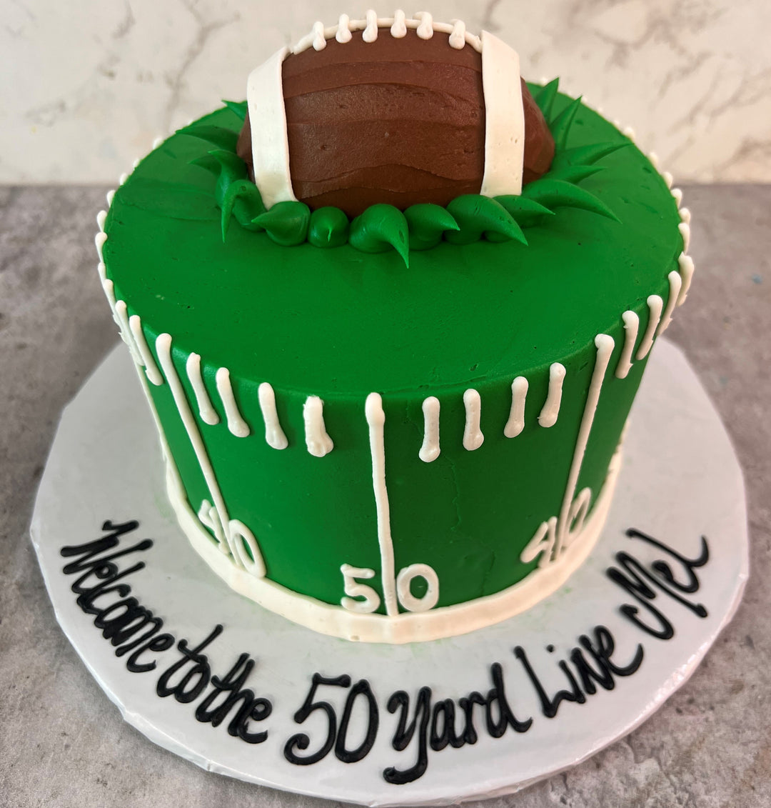 football pattern cake