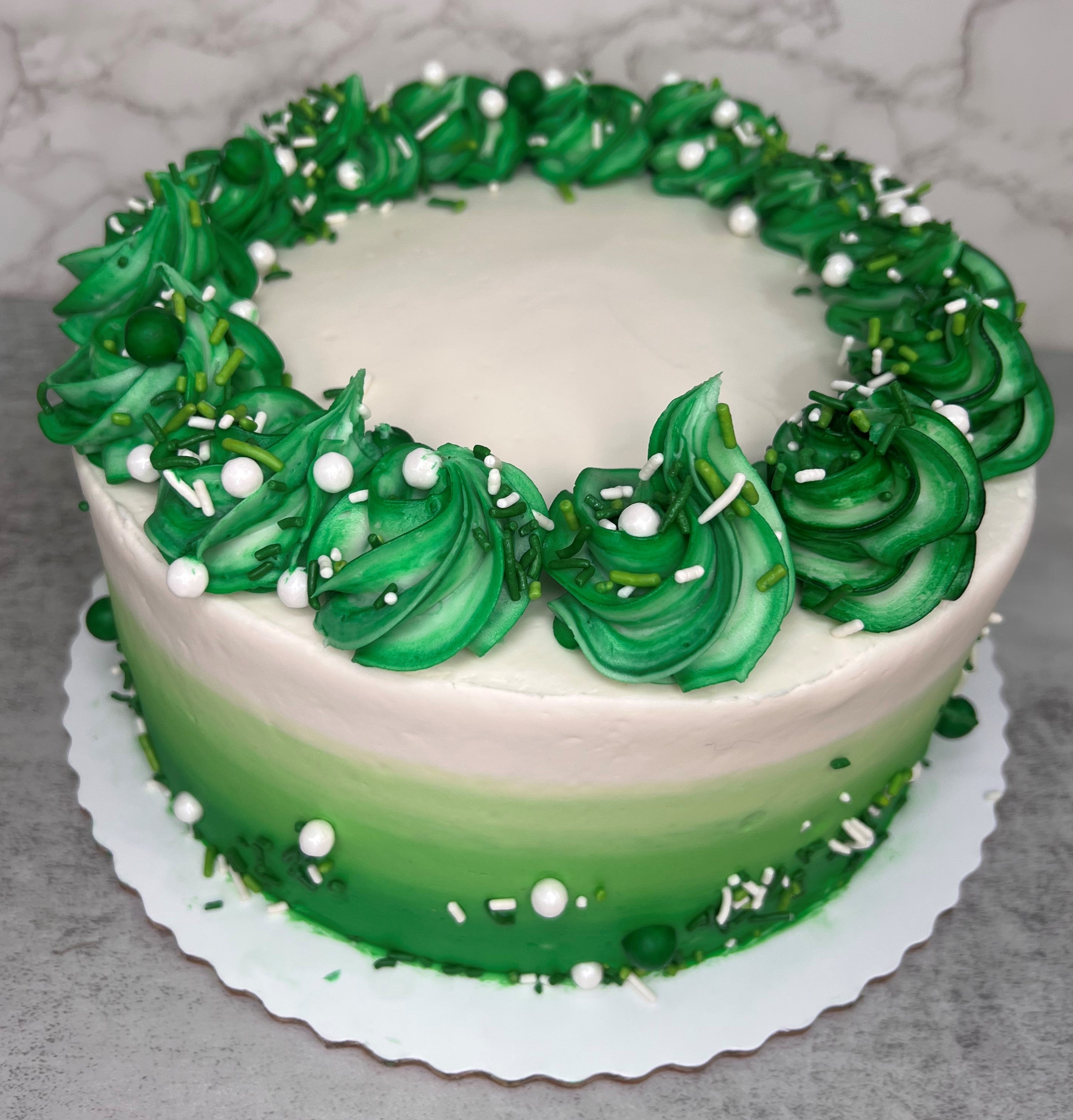 Green Dollops and Ombre – Clay's Bakery