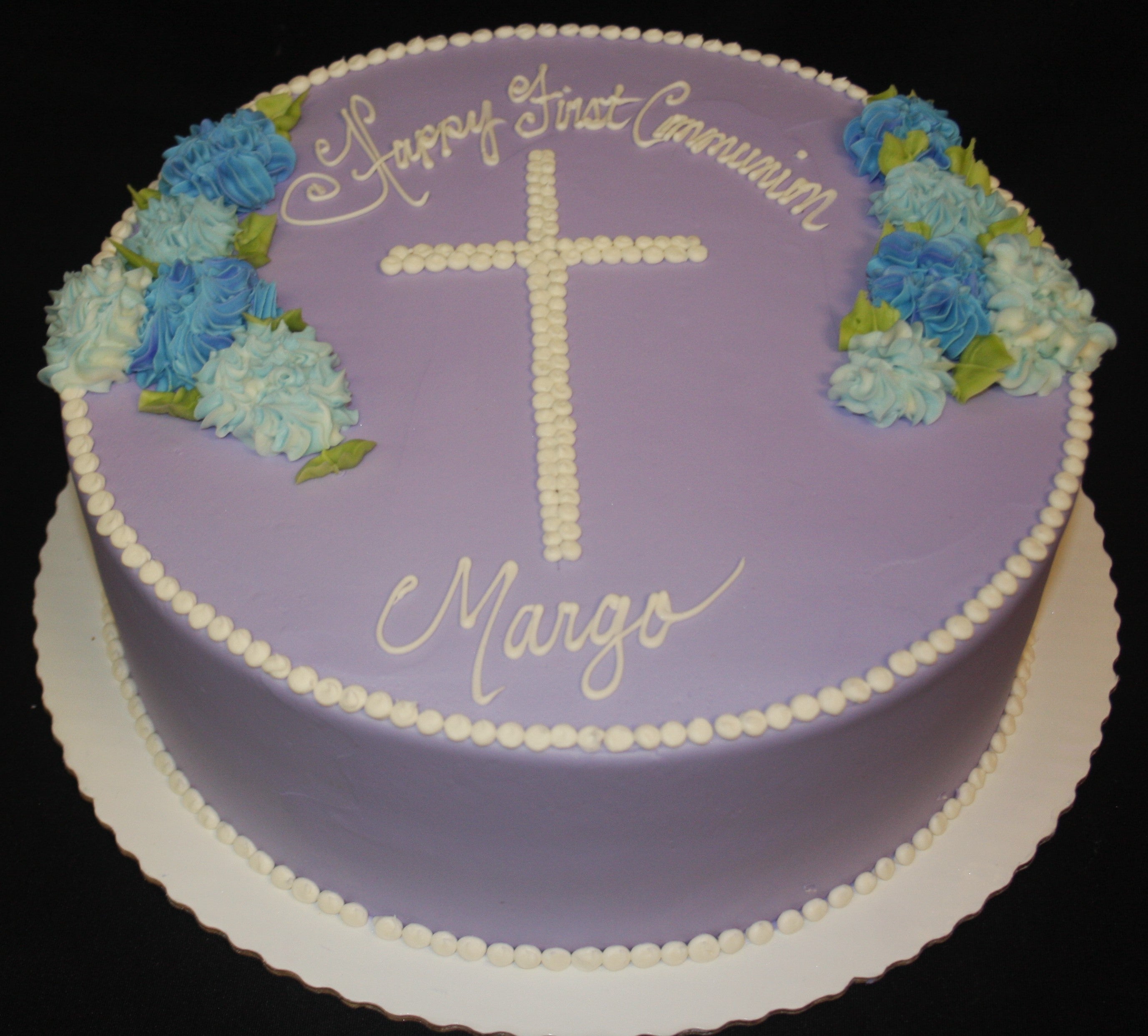 Hydrangeas and Cross – Clay's Bakery