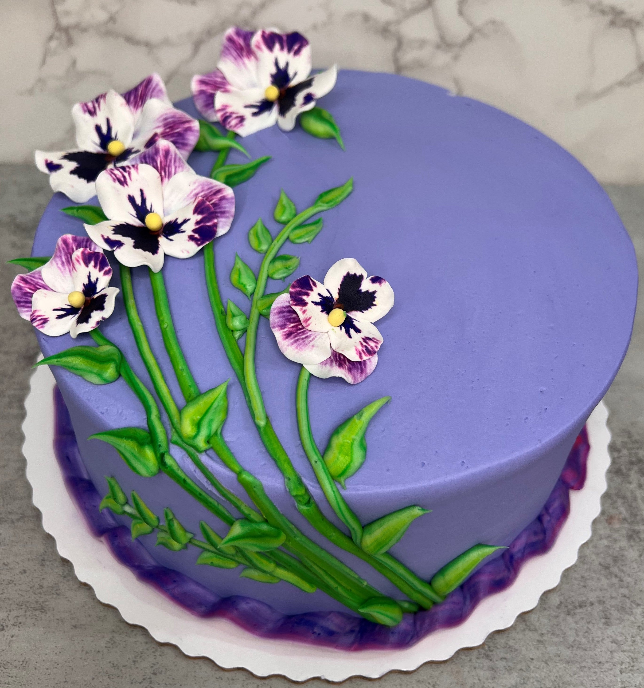 Pretty Spring Gumpaste Pansies – Clay's Bakery