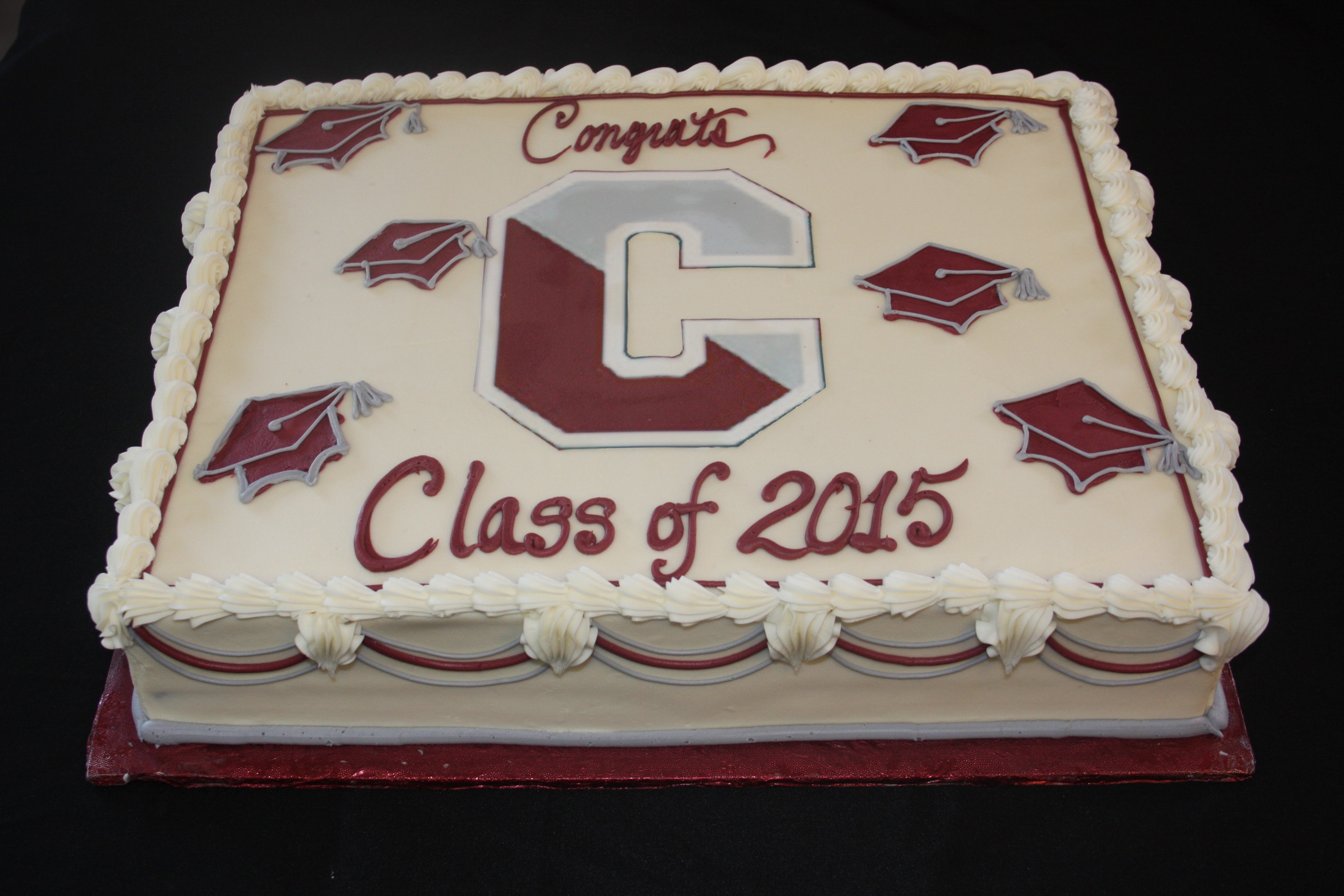 Classic Graduation with Buttercream Caps – Clay's Bakery